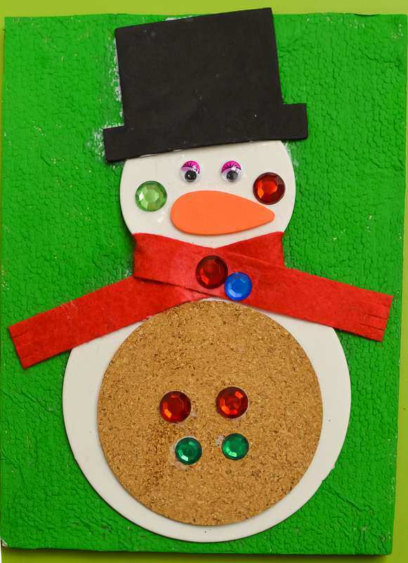snowman art project - Art Fun Studio